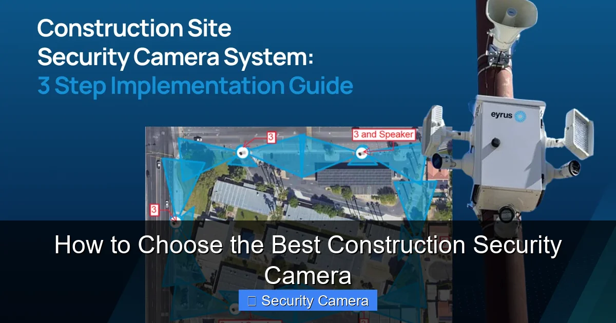 How to Choose the Best Construction Security Camera - TechSyncrhon